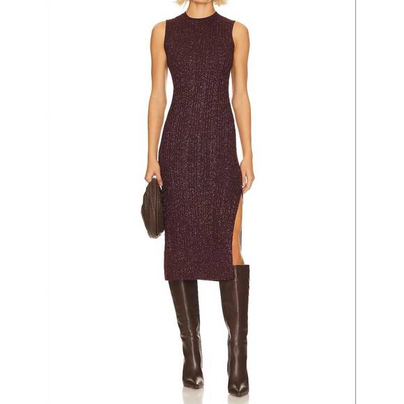 PAIGE | Dresses | New Paige Marium Dress In Burgundy Sparkle | Poshmark